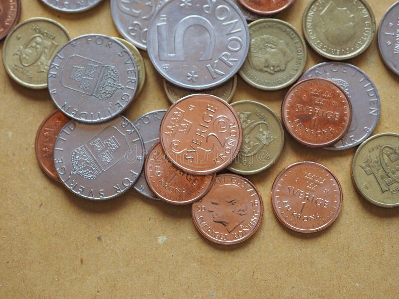 Monedas De La Corona Sueca, Suecia Imagen de archivo - Imagen de cambio ...