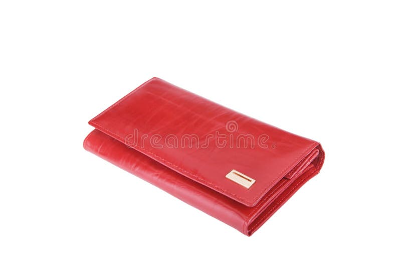 Monedero Del Rojo De La Mujer Imagen de archivo - Imagen de blanco ...