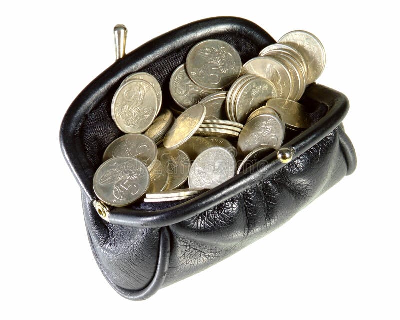 Monedero lleno foto de archivo. Imagen de dinero, réditos - 15718746