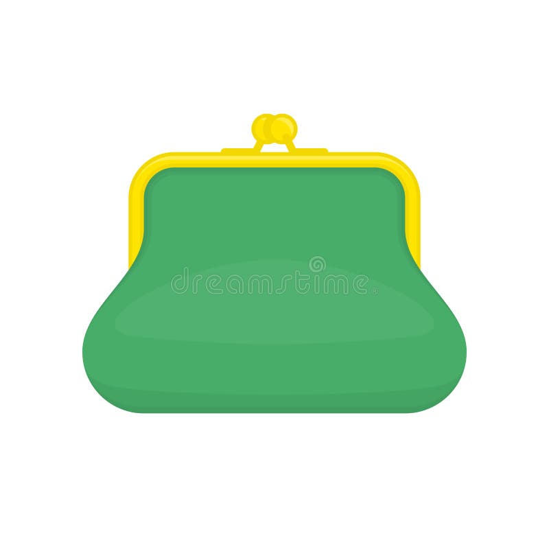 Monedero verde del vector ilustración del vector. Ilustración de ...