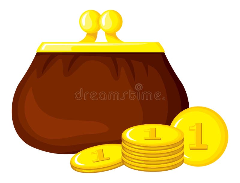 Iconos Retros Del Monedero Fijados Ilustración del Vector - Ilustración ...