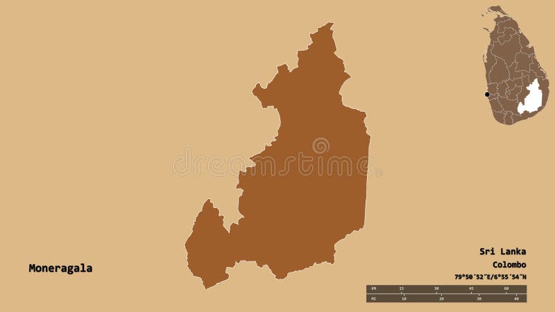 Moneragala, District of Sri Lanka, Zoomed. Pattern Stock Illustration ...