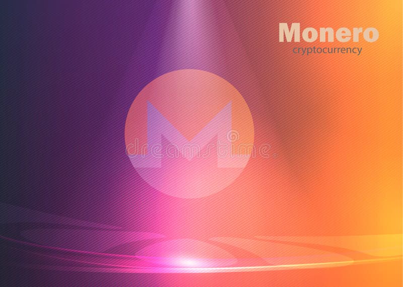 Monero Background Cryptocurrency, Modern Glowing Bright Lights Orange ...