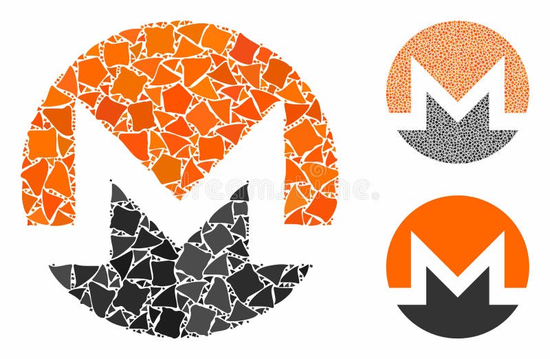 Monero Currency Mosaic Icon of Ragged Elements Editorial Stock Image ...