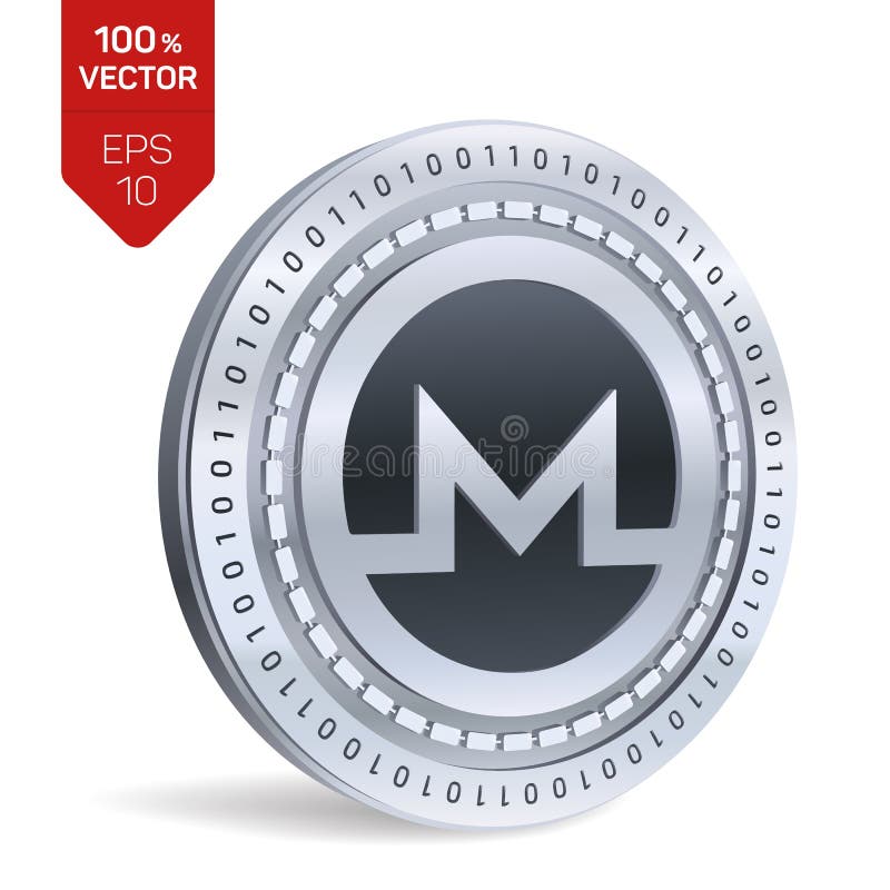 Monero. 3D Isometric Physical Coin. Digital Currency. Cryptocurrency ...