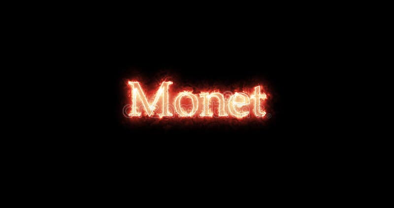 Monet Escrito Com Fogo. Ciclo Filme - Vídeo de legenda, inferno: 247845066