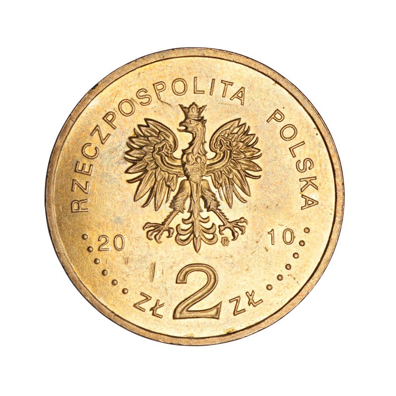 Moneta Commemorativa Polacca Fotografia Stock - Immagine di emblema ...