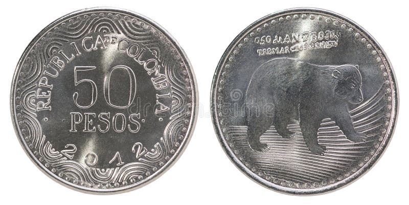 Serie Completa Della Moneta Dei Pesi Della Colombia Immagine Stock ...