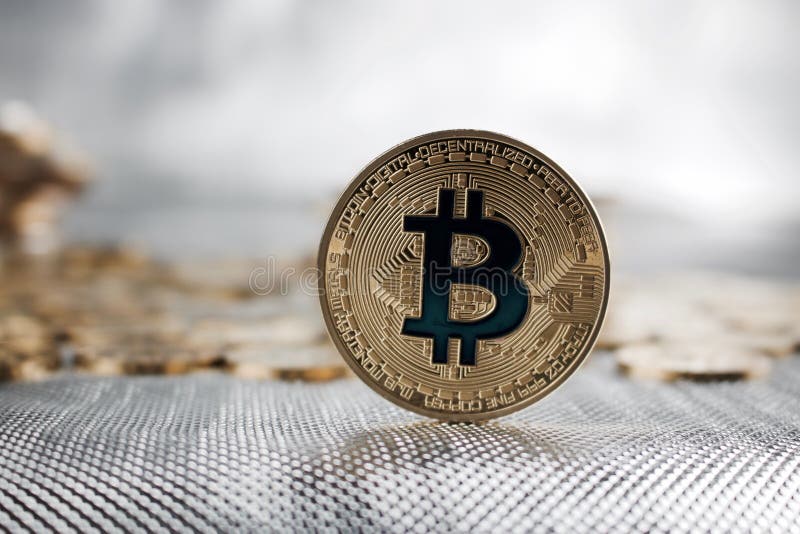 Moneta Del Bitcoin Dell'oro Immagine Stock - Immagine di pagamenti ...