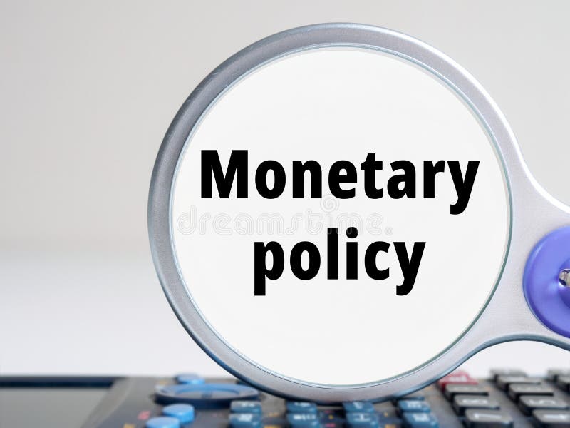 Monetary Policy Title Term Meaning on an Economic Topic Stock Image ...