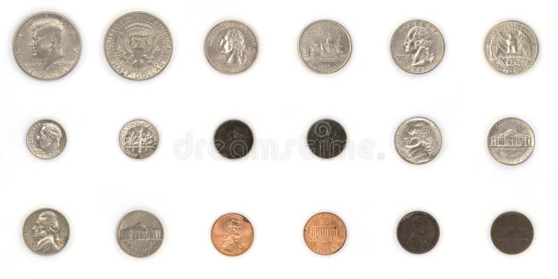 Monete americane immagine stock. Immagine di ricchezza - 6196963