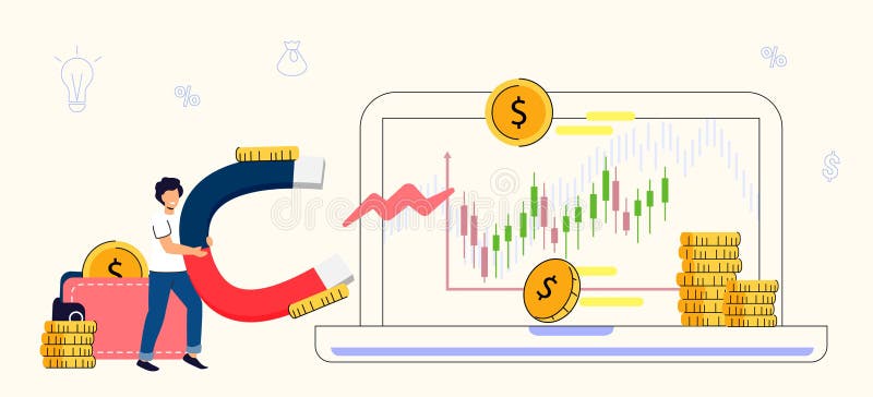 Monetization Concept Online E Commerce Marketer Analyzing Blog Content Monetize Stock Vector