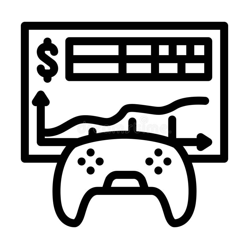 Monetization Game Development Line Icon Vector Illustration Stock ...