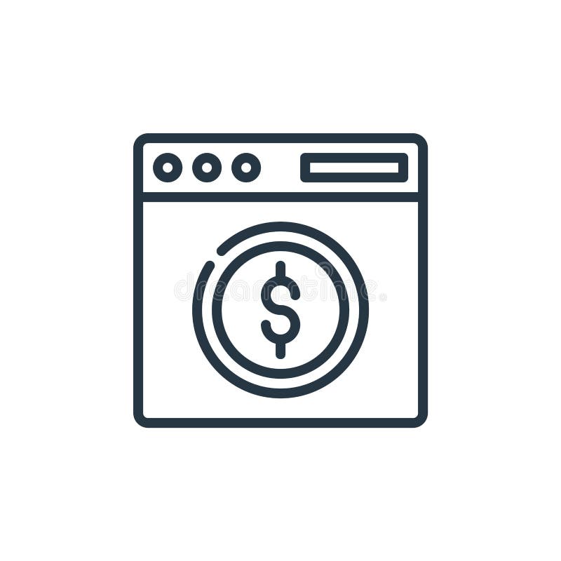 Monetization Icon Vector from Seo and Marketing Concept. Thin Line ...