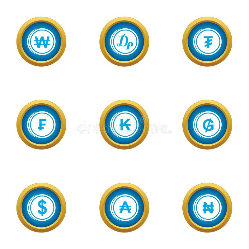 Monetization Icons Set, Flat Style Stock Vector - Illustration of ...