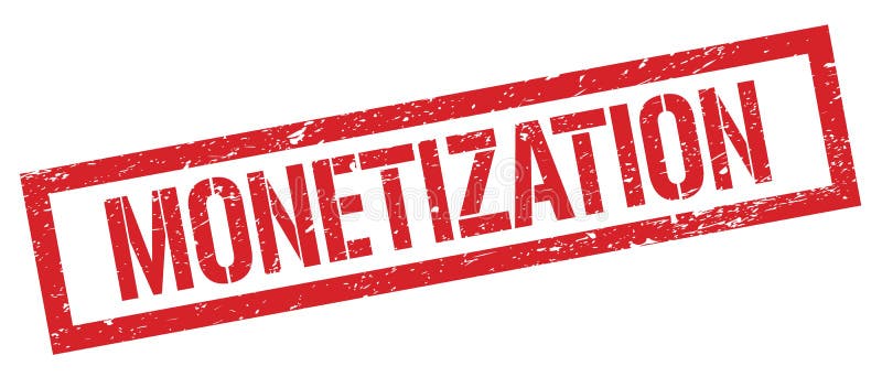 MONETIZATION Red Grungy Rectangle Stamp Stock Illustration ...