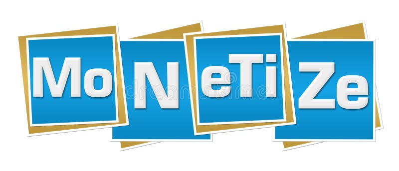 Monetize Blue Stripes stock illustration. Illustration of squares ...