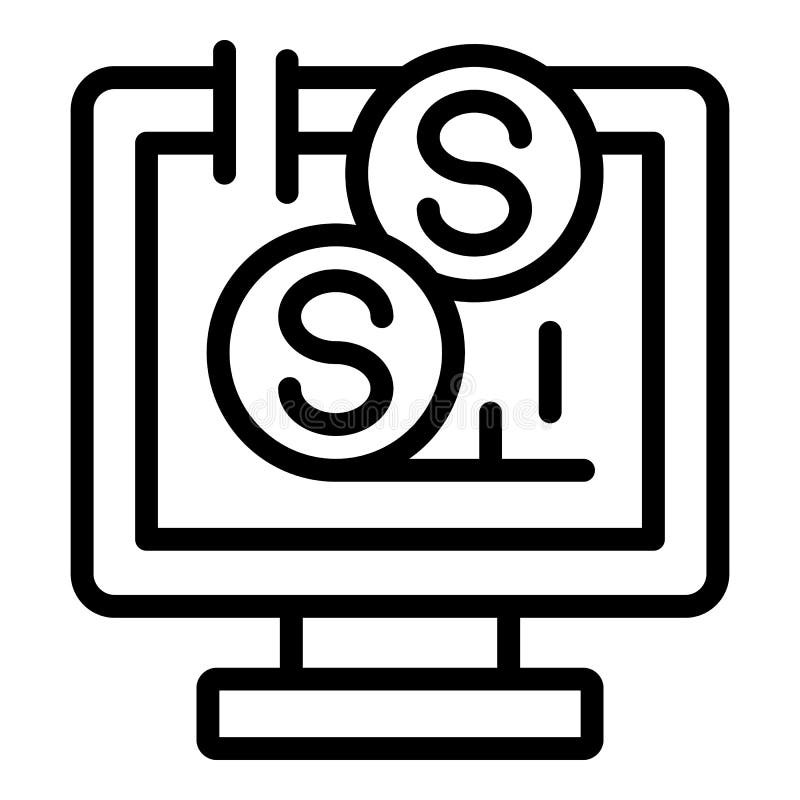 Monetize Icon Outline Vector. Data Profit Stock Vector - Illustration ...