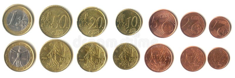 Monety euro zdjęcie stock. Obraz złożonej z plecy, euro - 104130
