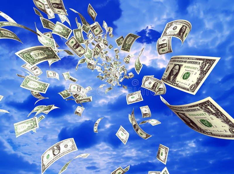 Raining Falling Australian Money Dollars Stock Illustration ...