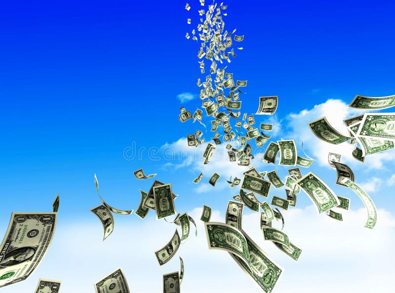 Money rain stock illustration. Illustration of falling - 3267405