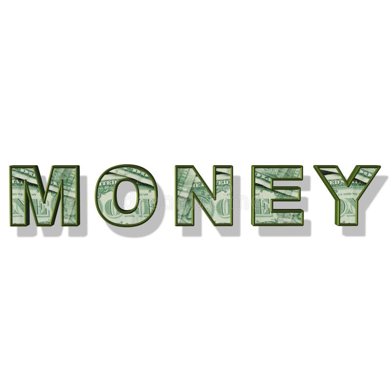 Money - Collage of Mixed Words Stock Illustration - Illustration of ...