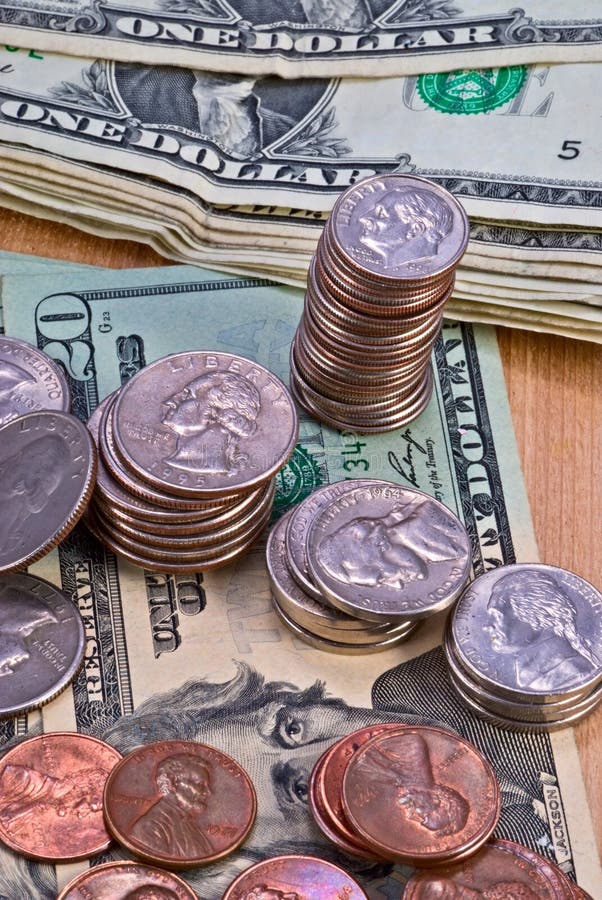 Money stock photo. Image of dollars, quarters, dimes, money - 459900