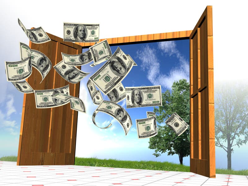 Money out the window stock illustration. Illustration of graphics - 8474110