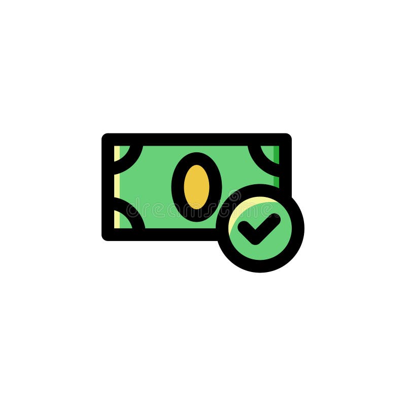 Money Accepted Icon stock vector. Illustration of counting - 266545559
