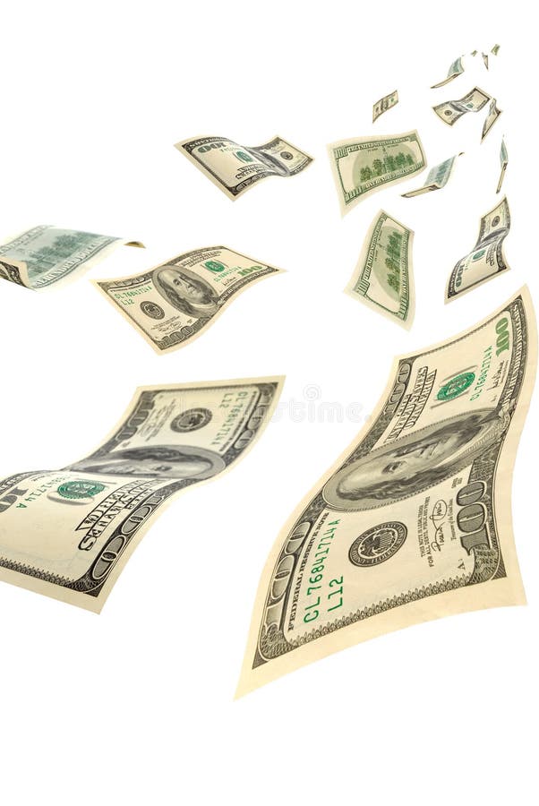 Money in the Air, Vertical Composition. Stock Image - Image of ...