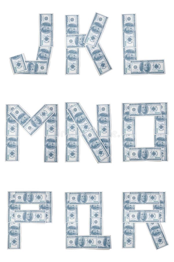 Money alphabet stock image. Image of alphabet, isolated - 16334553