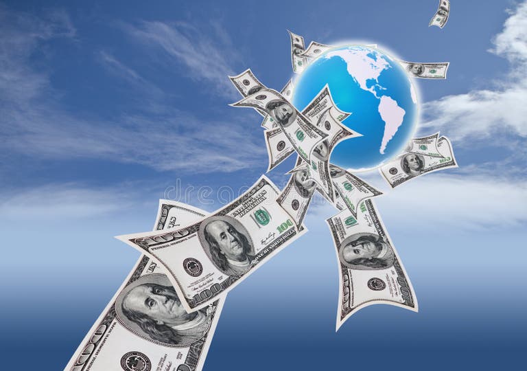 Money around the world stock illustration. Illustration of money - 14538227