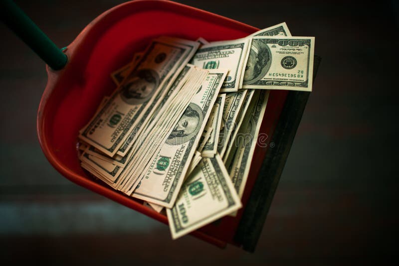 Money as garbage stock image. Image of full, investment - 40282333