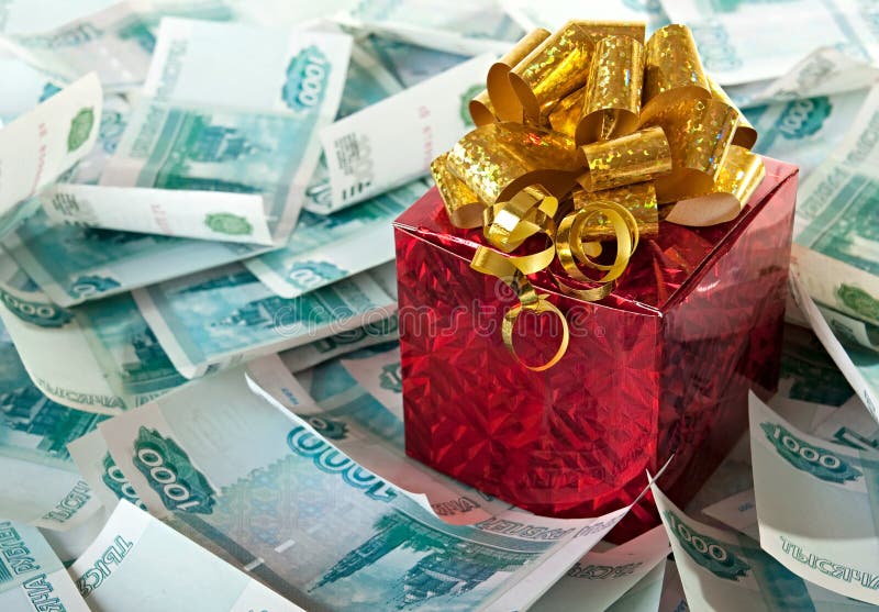 Money as a gift. stock image. Image of ruble, banknotes - 13229533