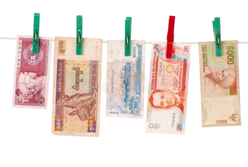 Money of asian countries stock photo. Image of rope, paper - 6256668