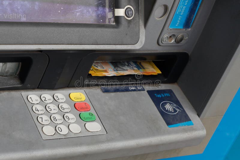 Money from an ATM stock photo. Image of bonus, bank, australia - 95227130