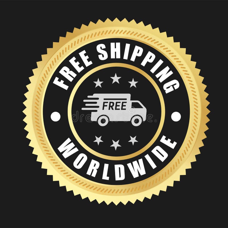 Free Shipping Worldwide Vector Logo. Worldwide Shipping Badge Stock ...