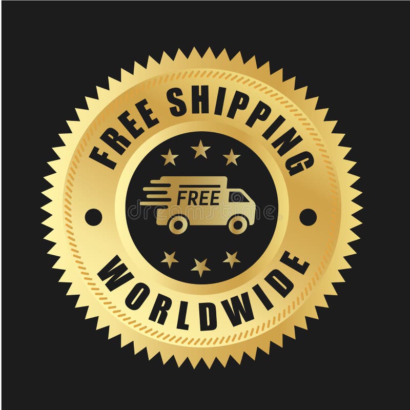 Free Shipping Worldwide Vector Logo. Worldwide Shipping Badge Stock ...