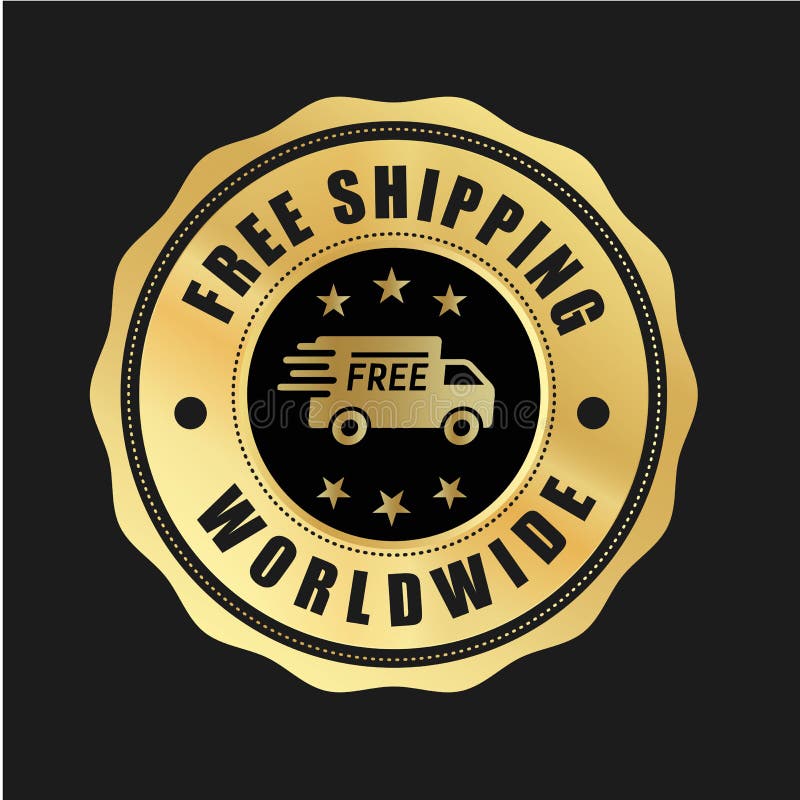 Free Shipping Worldwide Vector Logo. Worldwide Shipping Badge Stock ...