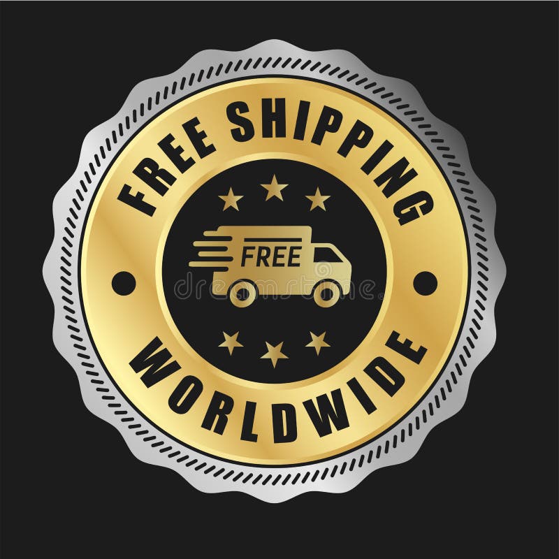 Free Shipping Worldwide Vector Logo. Worldwide Shipping Badge Stock ...