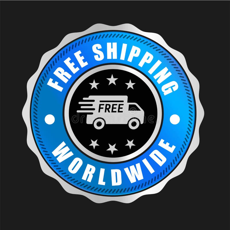 Free Shipping Worldwide Vector Logo. Worldwide Shipping Badge Stock ...