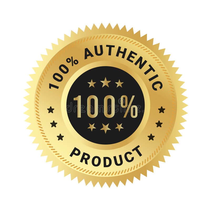 Authentic Product Label, 100 Percent Authentic Product Vector Logo ...