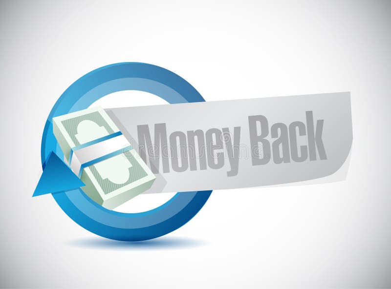 Money Back Blue Cycle Illustration Stock Illustration - Illustration of ...