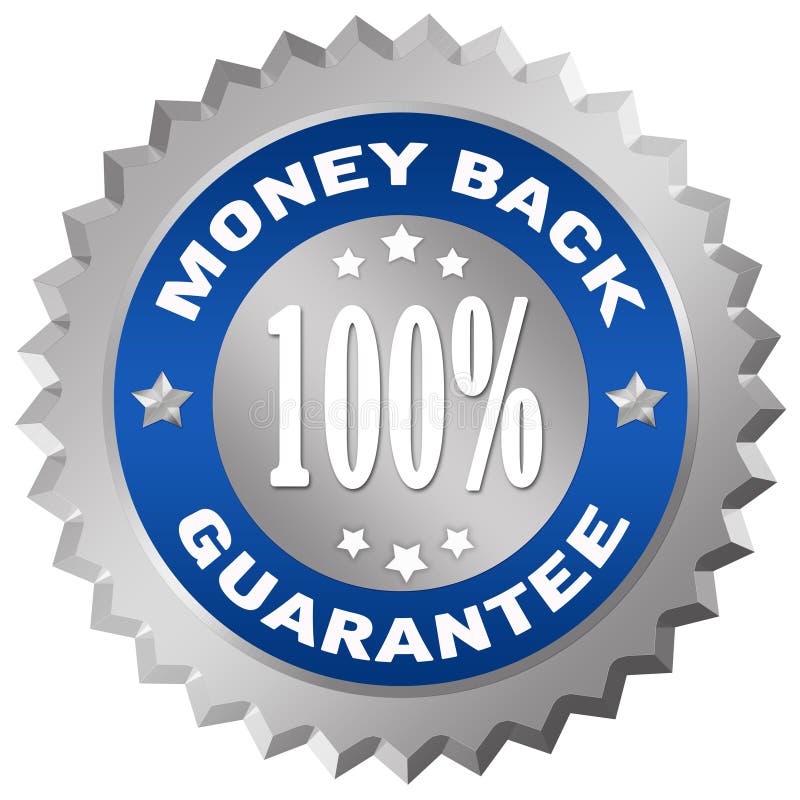 100 Percent Money Back Guarantee Stock Vector - Illustration of shop ...