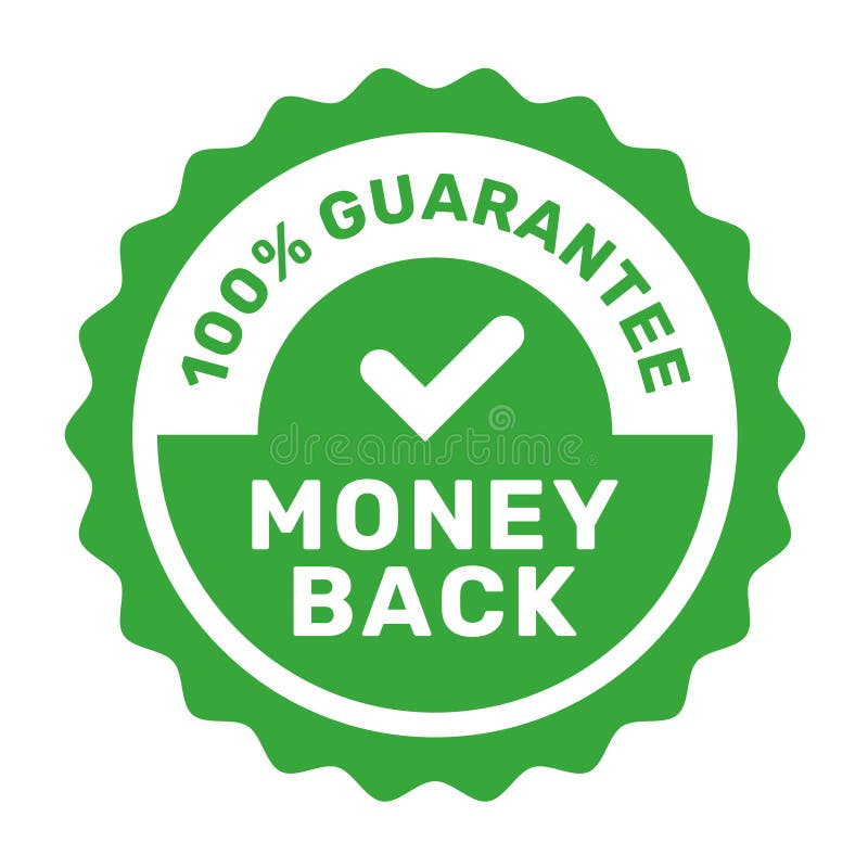 Money Back Guarantee Label with Checkmark, Refund Guarantee Seal or ...