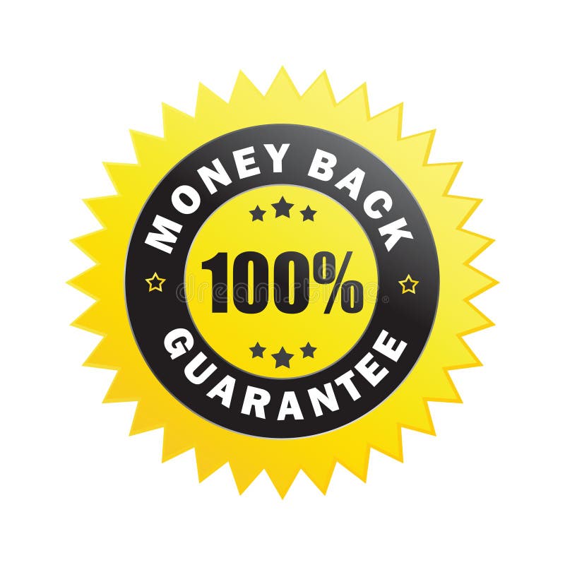 Money Back Guarantee Sticker Stock Vector - Illustration of service ...