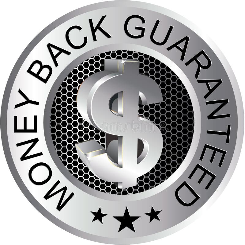 Money Back Guaranteed Silver Stock Illustration - Illustration of ...