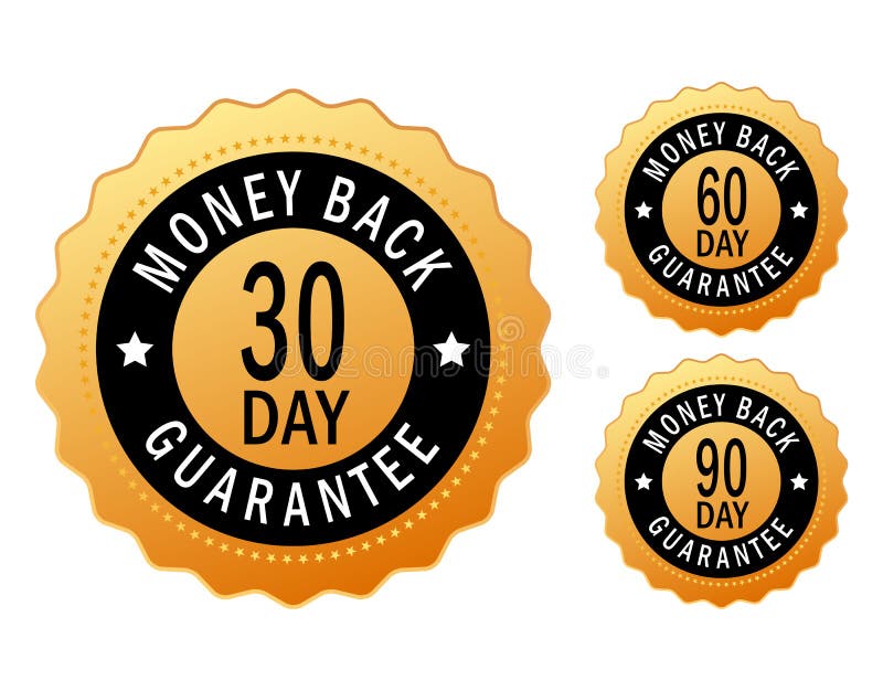 Thirty Day Money Back Guarantee Stock Vector - Illustration of back ...