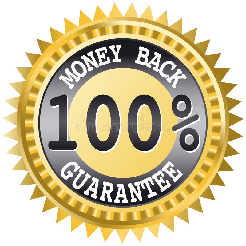 100 Percent Money Back Guarantee Stock Vector - Illustration of shop ...