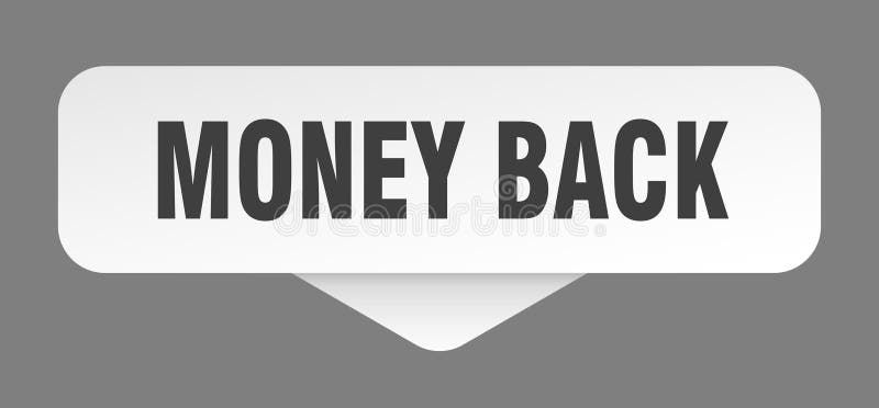 Money back ribbon. stock vector. Illustration of stamp - 153830447